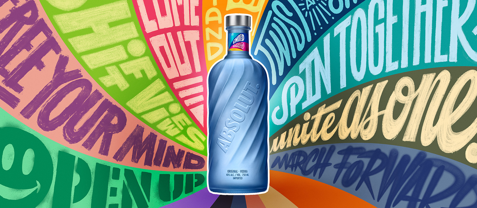 Absolut Vodka tem edição limitada de garrafas foscas - EmbalagemMarca