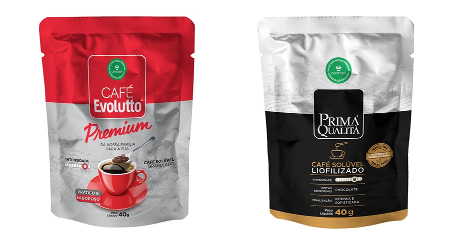 Torrefação Cooxupé lança cafés solúveis em stand-up pouches